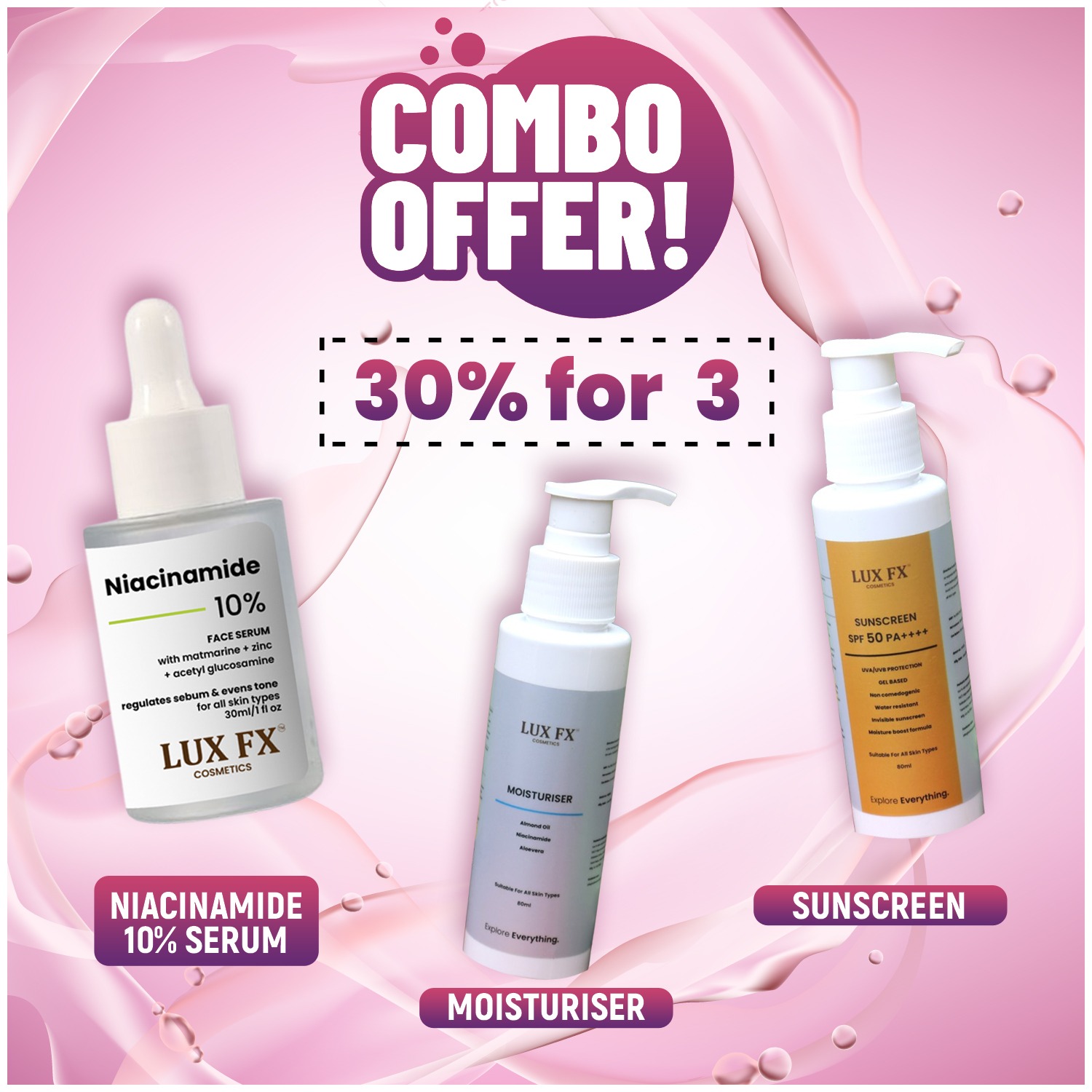 Combo Niacinamide10% Serum – Lux FX Cosmetics